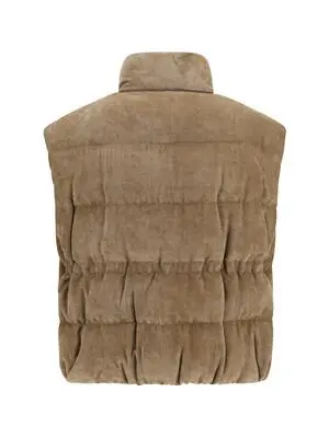Brunello Cucinelli Sleeveless Padded Vest - Cream