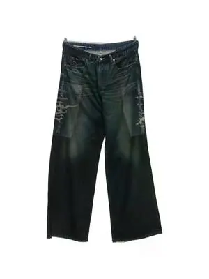 DIESEL® Faded Wide-leg Jeans