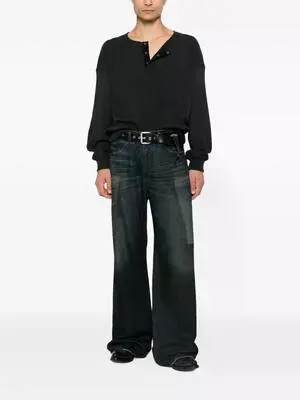 DIESEL® Faded Wide-leg Jeans