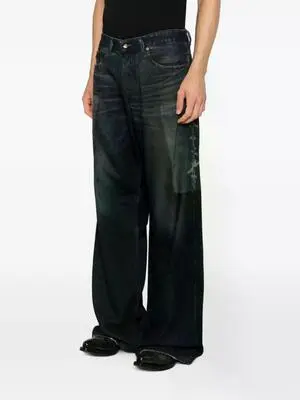 DIESEL® Faded Wide-leg Jeans