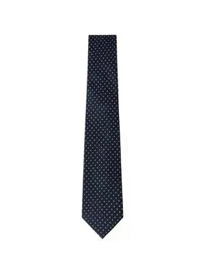 HACKETT  Geometric Flower-pattern Tie - Blue