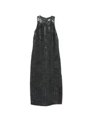 Peserico Sequin-embellished Midi Dress - Grey