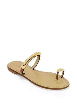 AMANU Samburu Sandals With Gold-tone Hardware - Brown