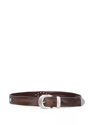 MANCINI 1979 Alfred Stud-embellished Leather Belt