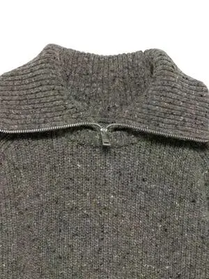 SAMSOE SAMSOE Half-zip Flecked Sweater