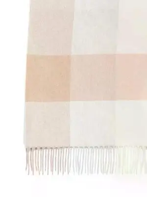 LARDINI Check-pattern Fringed Scarf