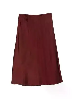 Vince Satin-finish Elasticated-waist Midi Skirt