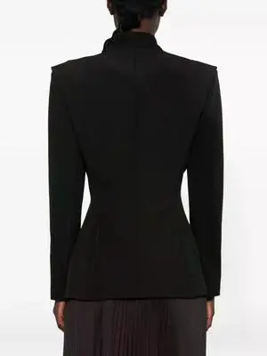 Imperial Padded-shoulder Single-breasted Jacket - Black