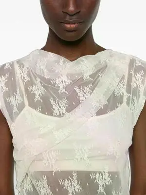 Imperial Floral-lace Sleeveless Top - Neutrals