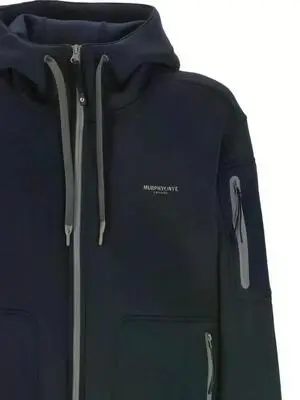 MURPHY&NYE Logo-print Zip-up Hoodie - Blue