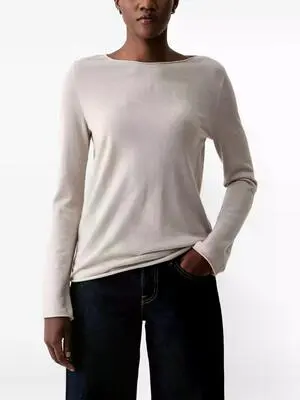 Marc O'polo Boat-neck Long-sleeve Sweater - Neutrals