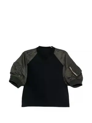 Sacai Panelled Puff-sleeve T-shirt
