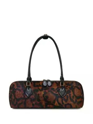 POTAMY Leopard-print Baguette Shoulder Bag - Brown