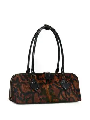 POTAMY Leopard-print Baguette Shoulder Bag