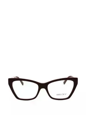 JIMMY CHOO Cat Eye Acetate Eyeglasses - Brown