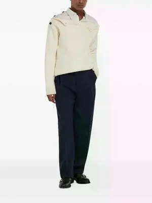 FERRAGAMO Tailored Wool Wide-leg Trousers With Button Detail