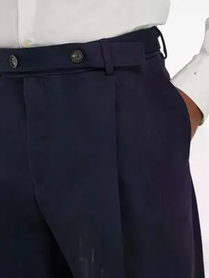 FERRAGAMO Tailored Wool Wide-leg Trousers With Button Detail