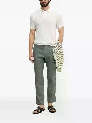 BENETTON Textured-knit Polo Shirt - White