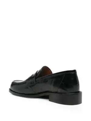 ANGEL ALARCON Penny Leather Loafers