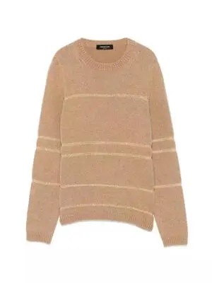 Fabiana Filippi Striped Crew Neck Sweater - Neutrals