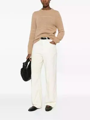 Fabiana Filippi Striped Crew Neck Sweater - Neutrals