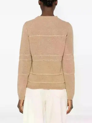 Fabiana Filippi Striped Crew Neck Sweater - Neutrals