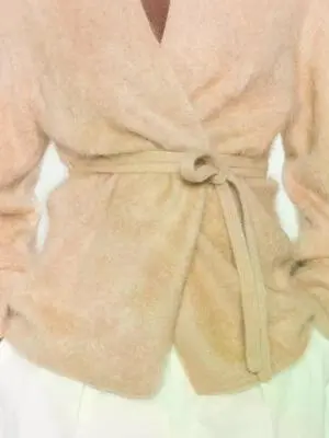 Soft Goat Brushed Wrap Cardigan