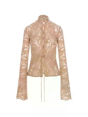 MANURI MANURÍ Lace Detailed Blouse Neutrals