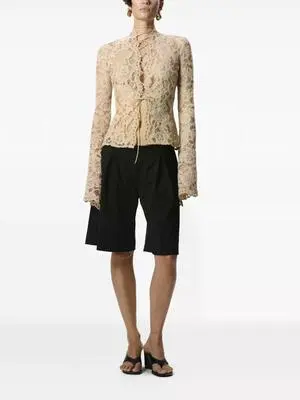 MANURI Lace Detailed Blouse - Neutrals