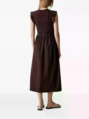 Marc O'polo Ruffled Ribbed-knit Midi Dress