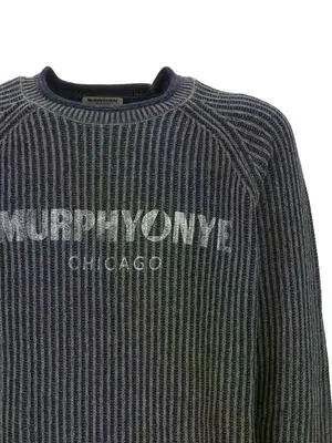 MURPHY&NYE Logo-print Ribbed-knit Sweater