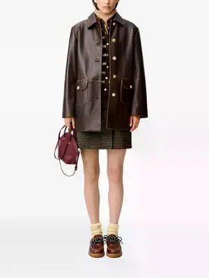 Claudie Pierlot Leather Button-up Jacket