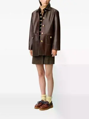 Claudie Pierlot Leather Button-up Jacket