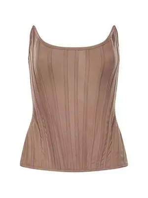 Giuseppe Di Morabito Panelled Corset Top - Neutrals