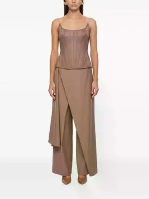 Giuseppe Di Morabito Paneled Corset Top - Neutrals