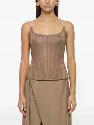 Giuseppe Di Morabito Paneled Corset Top - Neutrals