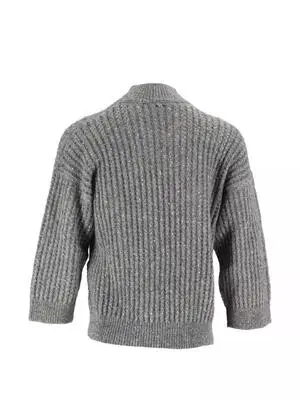 Peserico Sequin-embellished Ribbed-knit Sweater