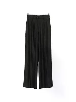 Soft Goat Pleated Wide-leg Trousers