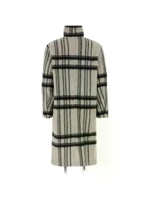 MARANT ETOILE Checked Fringed Coat
