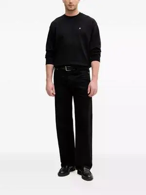 BENETTON Logo-embroidered Crew-neck Sweater