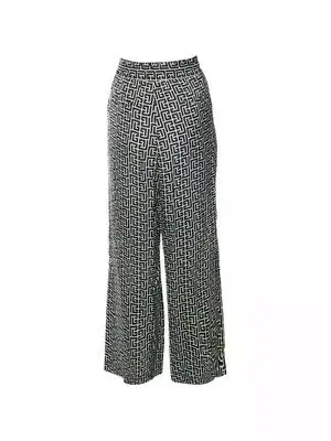 Balmain Monogram Print Wide-leg Trousers