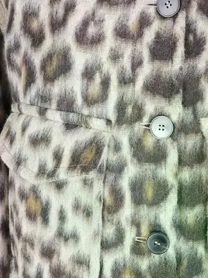 Alberto Biani Leopard Print Brushed Finish Jacket