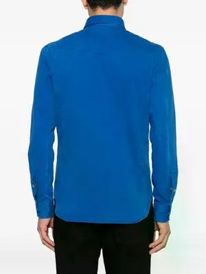 TOM FORD Peach Twill Western-style Press-stud Shirt