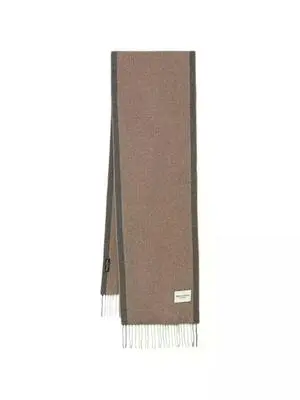 Marc O'polo Fringed Contrast-border Scarf - Brown