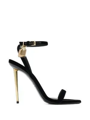 TOM FORD Velvet Padlock Stiletto Sandals