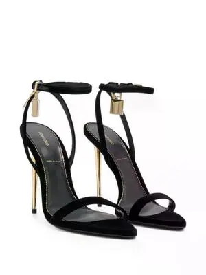 TOM FORD Velvet Padlock Stiletto Sandals