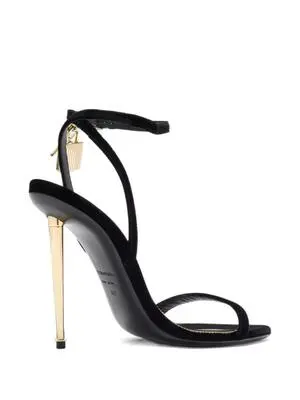 TOM FORD Velvet Padlock Stiletto Sandals