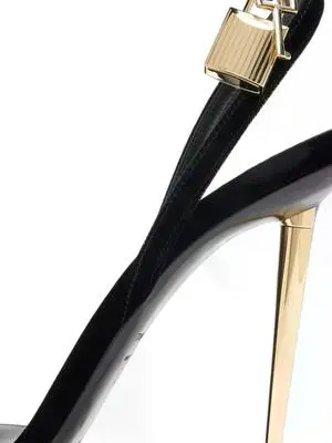 TOM FORD Velvet Padlock Stiletto Sandals