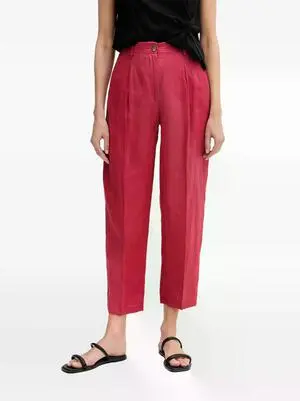 BENETTON Linen Trousers - Red