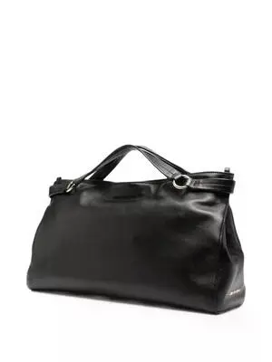 Orciani Chain-link Leather Tote Bag - Black